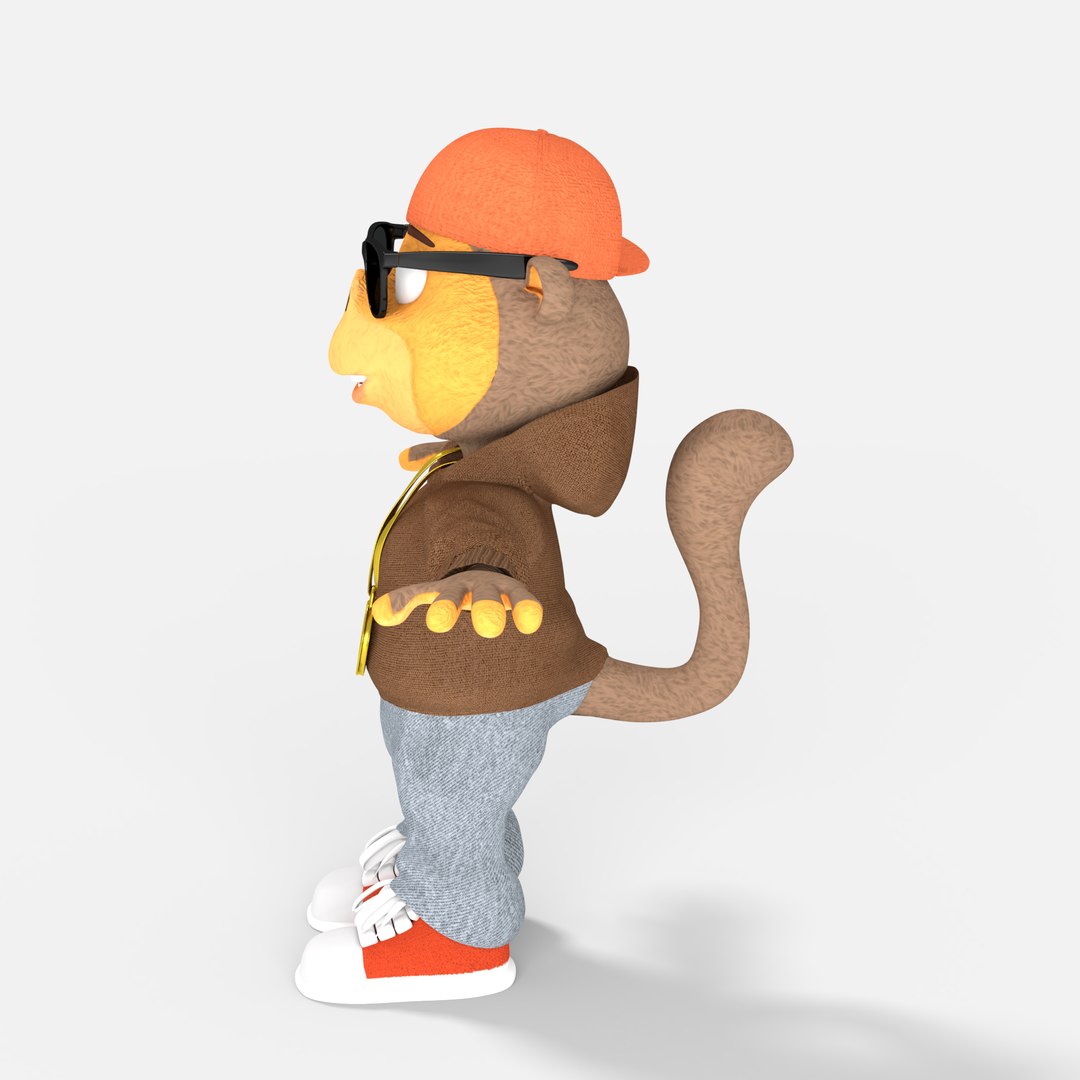 Stylish Cartoon Monkey 3D Model 3D - TurboSquid 2179135