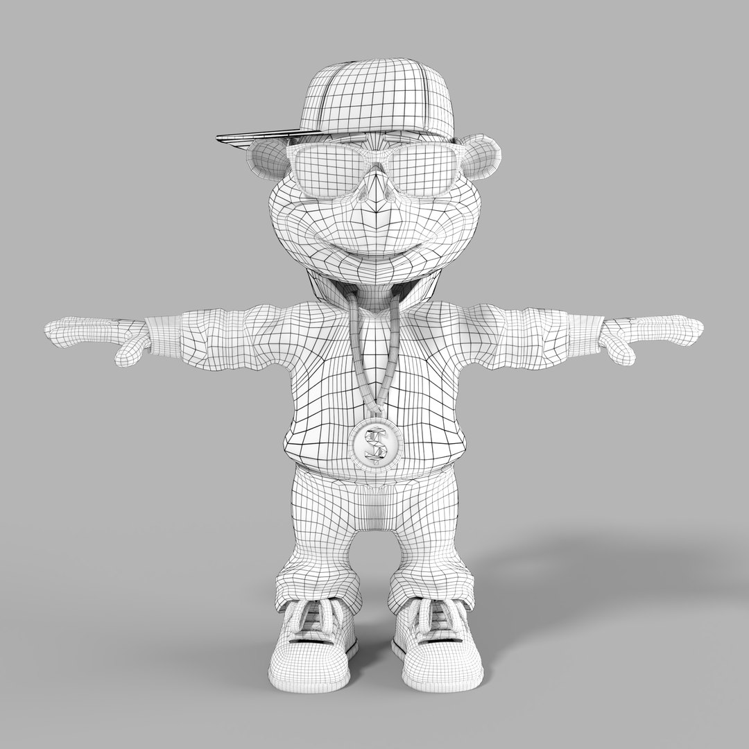 Stylish Cartoon Monkey 3D Model 3D - TurboSquid 2179135