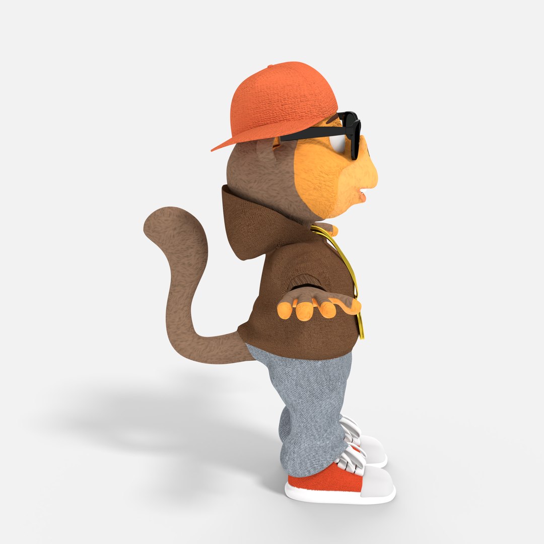 Stylish Cartoon Monkey 3D Model 3D - TurboSquid 2179135