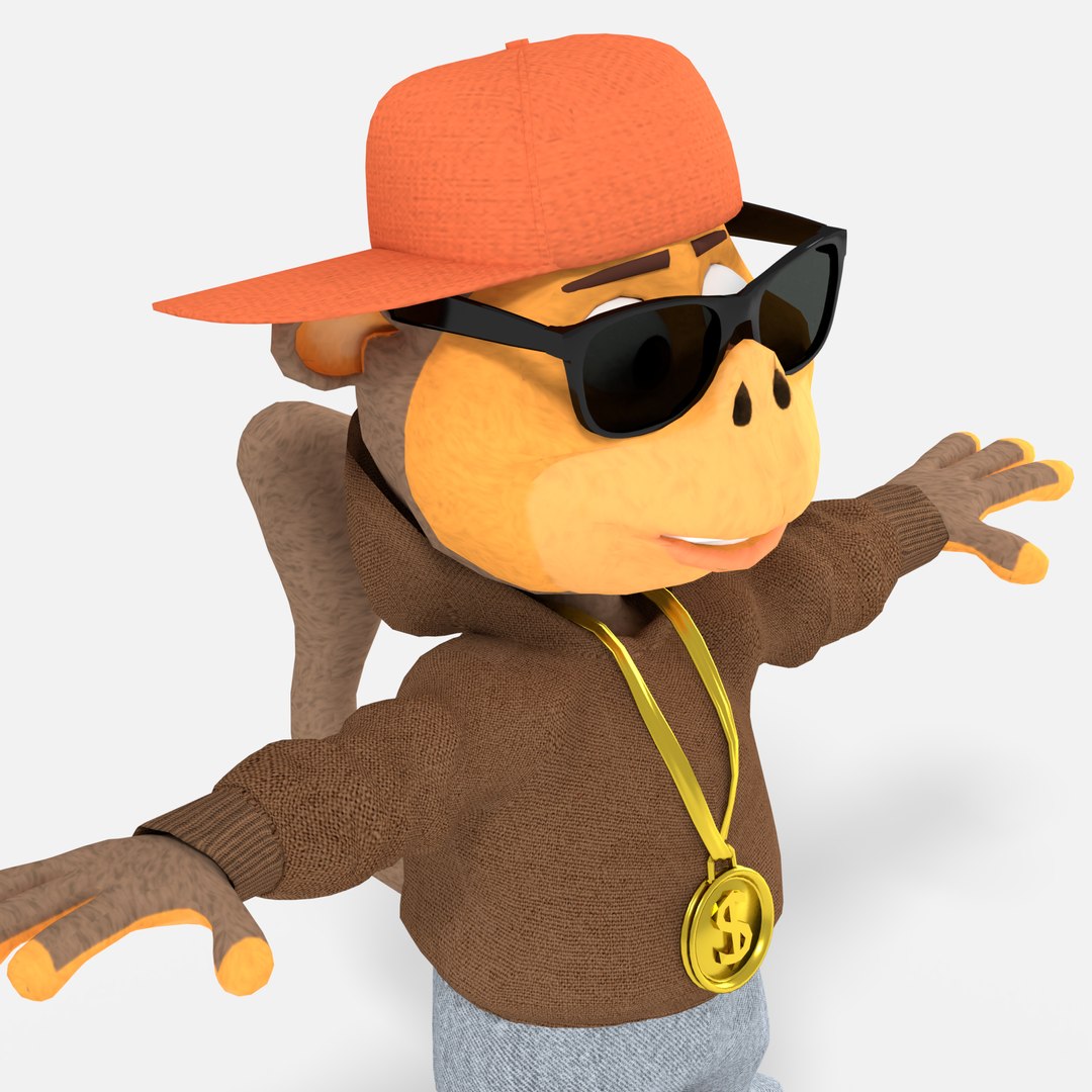 Stylish Cartoon Monkey 3D Model 3D - TurboSquid 2179135