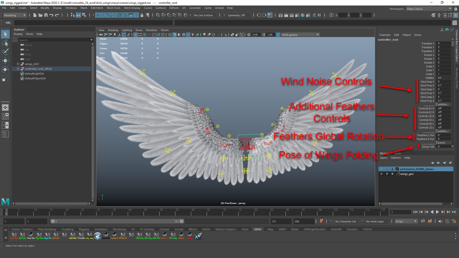 Angel Wings Pro Rigged model - TurboSquid 2177000