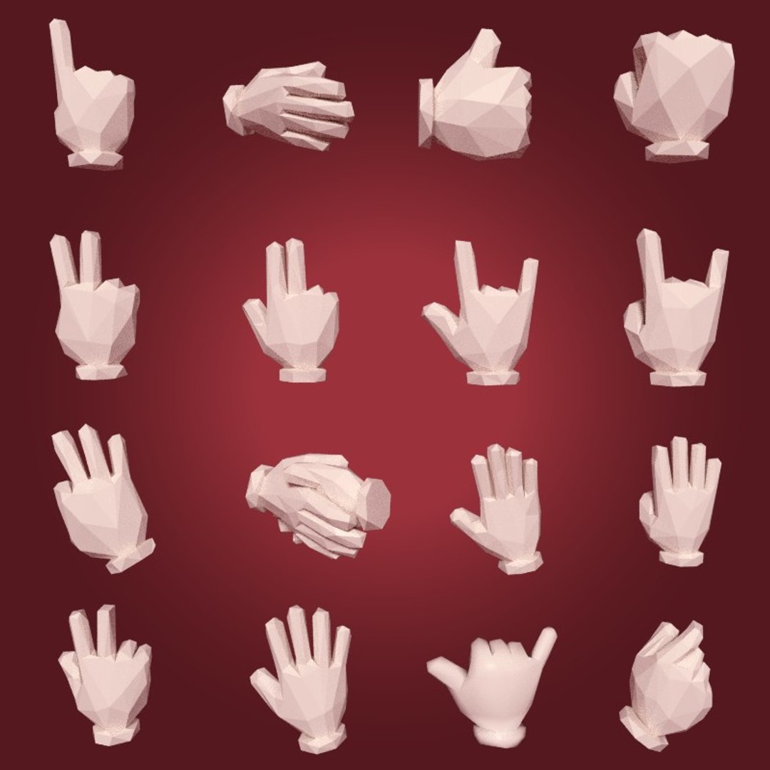 Cartoon Hands 3D Model - TurboSquid 1560043