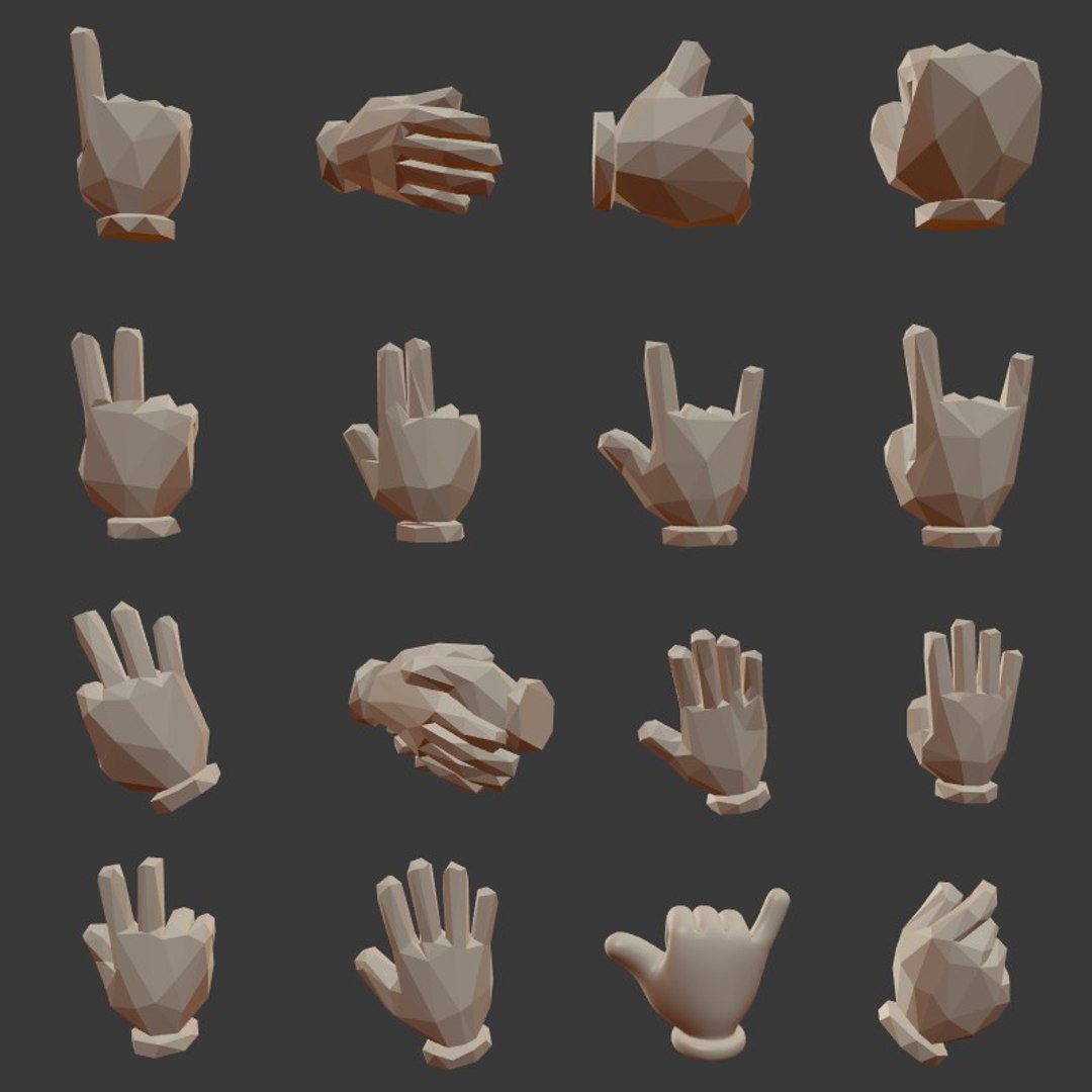 Cartoon Hands 3D Model - TurboSquid 1560043