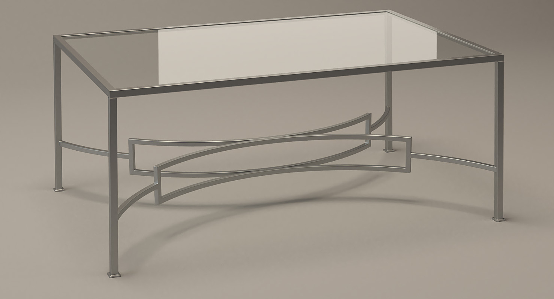 3D Rectangle Coffee Table Metal - TurboSquid 1394490