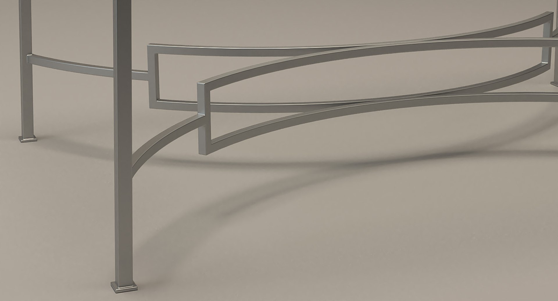 3D Rectangle Coffee Table Metal - TurboSquid 1394490