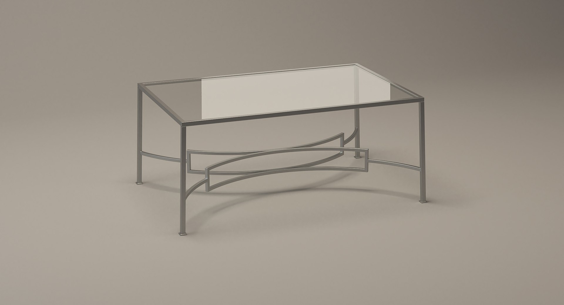 3D Rectangle Coffee Table Metal - TurboSquid 1394490