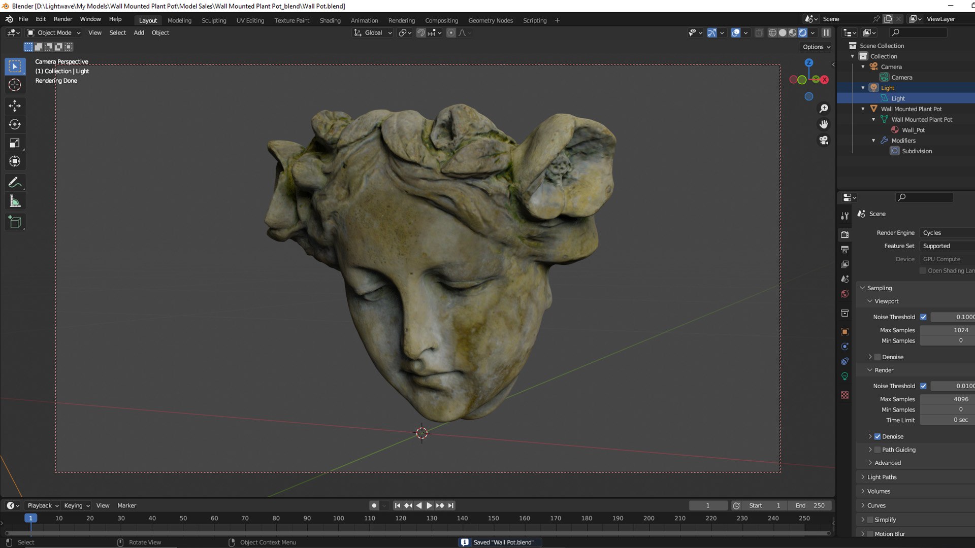 Wall Mounted Plant Pot model - TurboSquid 2069473