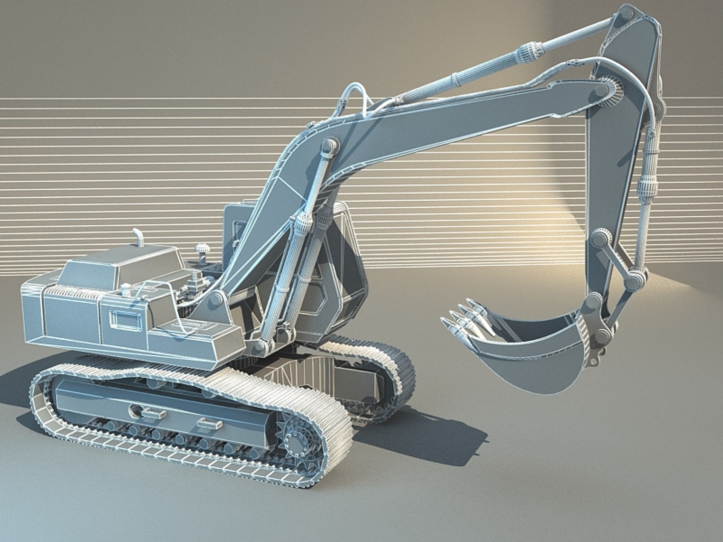 3d Excavator Model