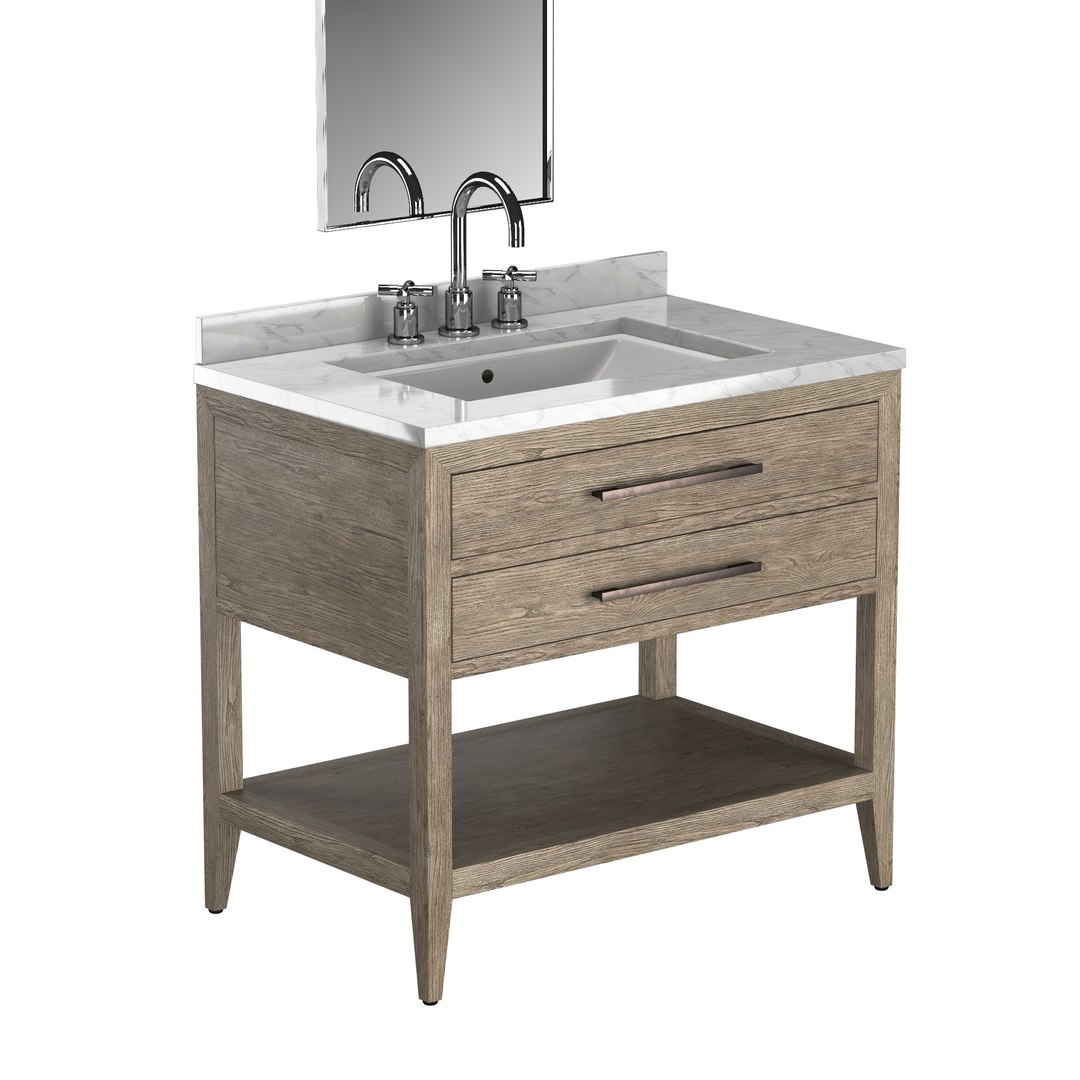 FRENCH CONTEMPORARY SINGLE WASHSTAND Model - TurboSquid 1898177