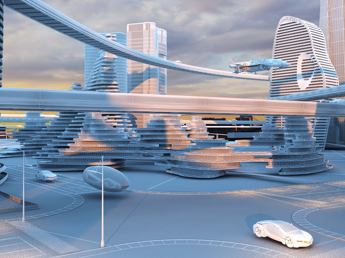 3D Model Future City - TurboSquid 2326463
