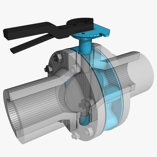 modelo 3d Válvula de mariposa - TurboSquid 1025280