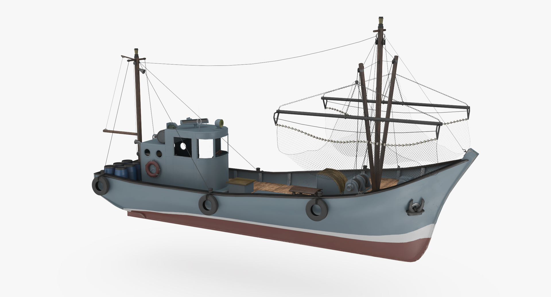 Fishing Trawler Model - TurboSquid 2190642