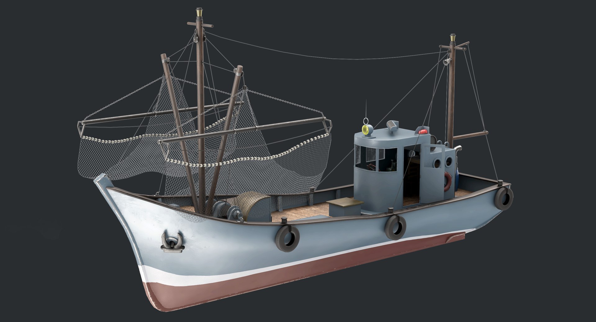 Fishing Trawler Model - TurboSquid 2190642