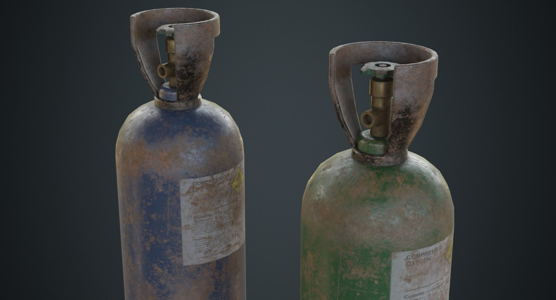 Gas Cylinder Contains 2c 3D Model - TurboSquid 1410528