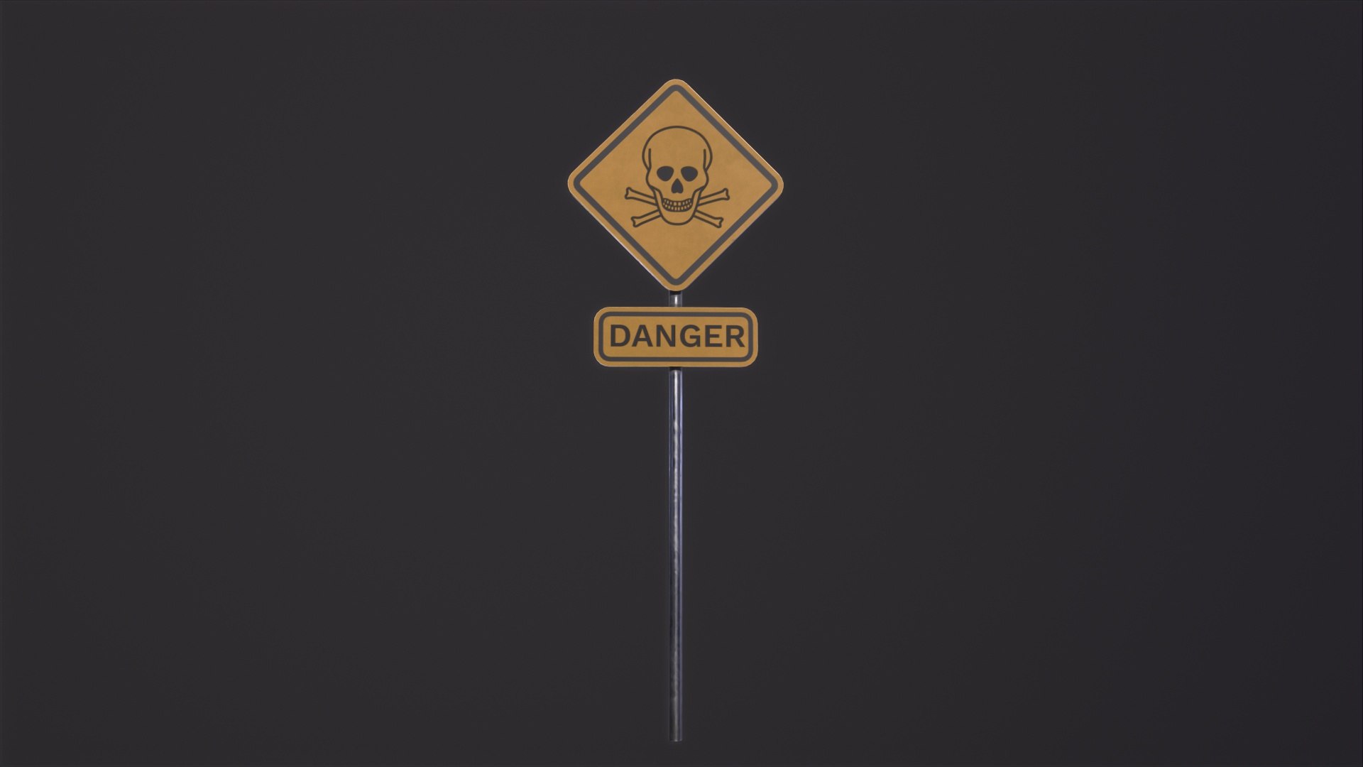 Danger Sign 3D Model - TurboSquid 2093462