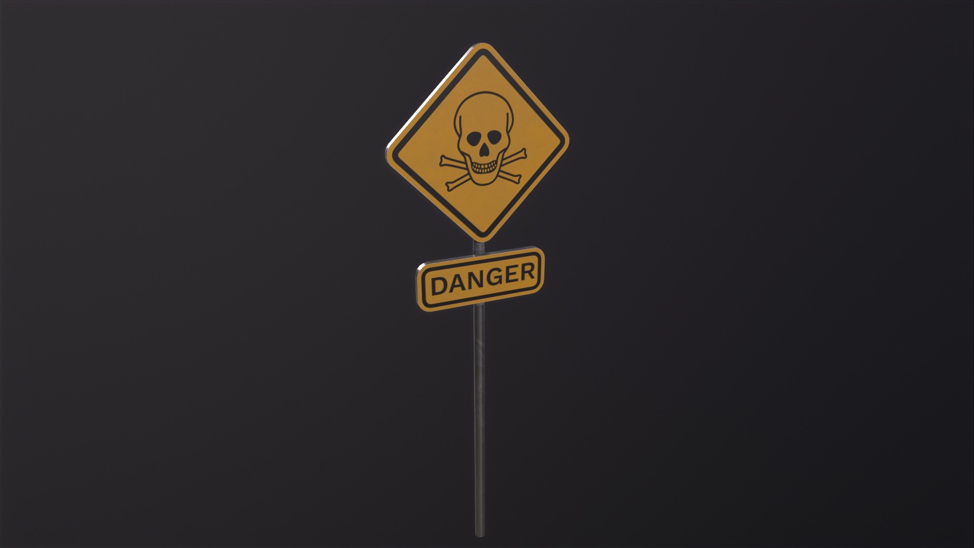 Danger Sign 3D Model - TurboSquid 2093462