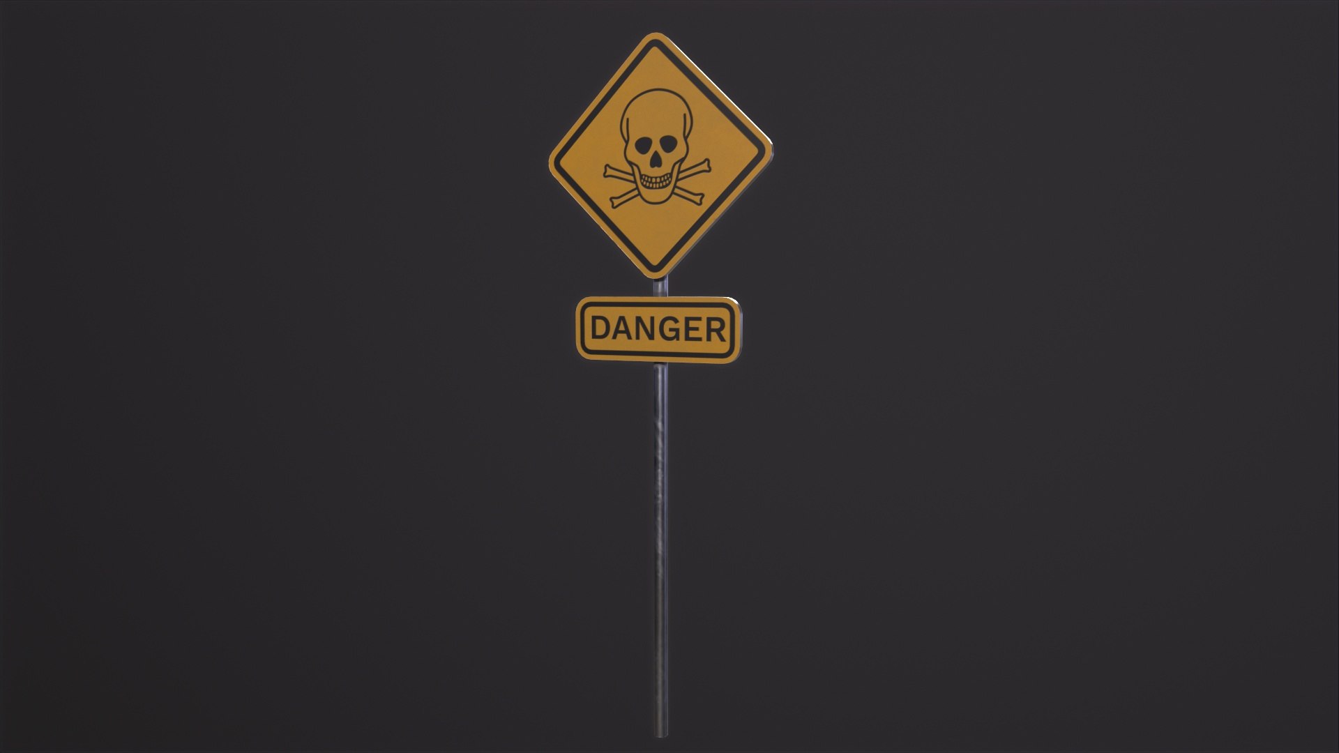 Danger Sign 3D Model - TurboSquid 2093462