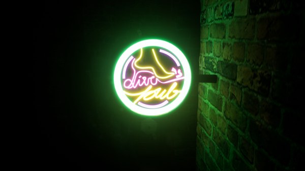 Divas Pub Neon Sign model - TurboSquid 1904613