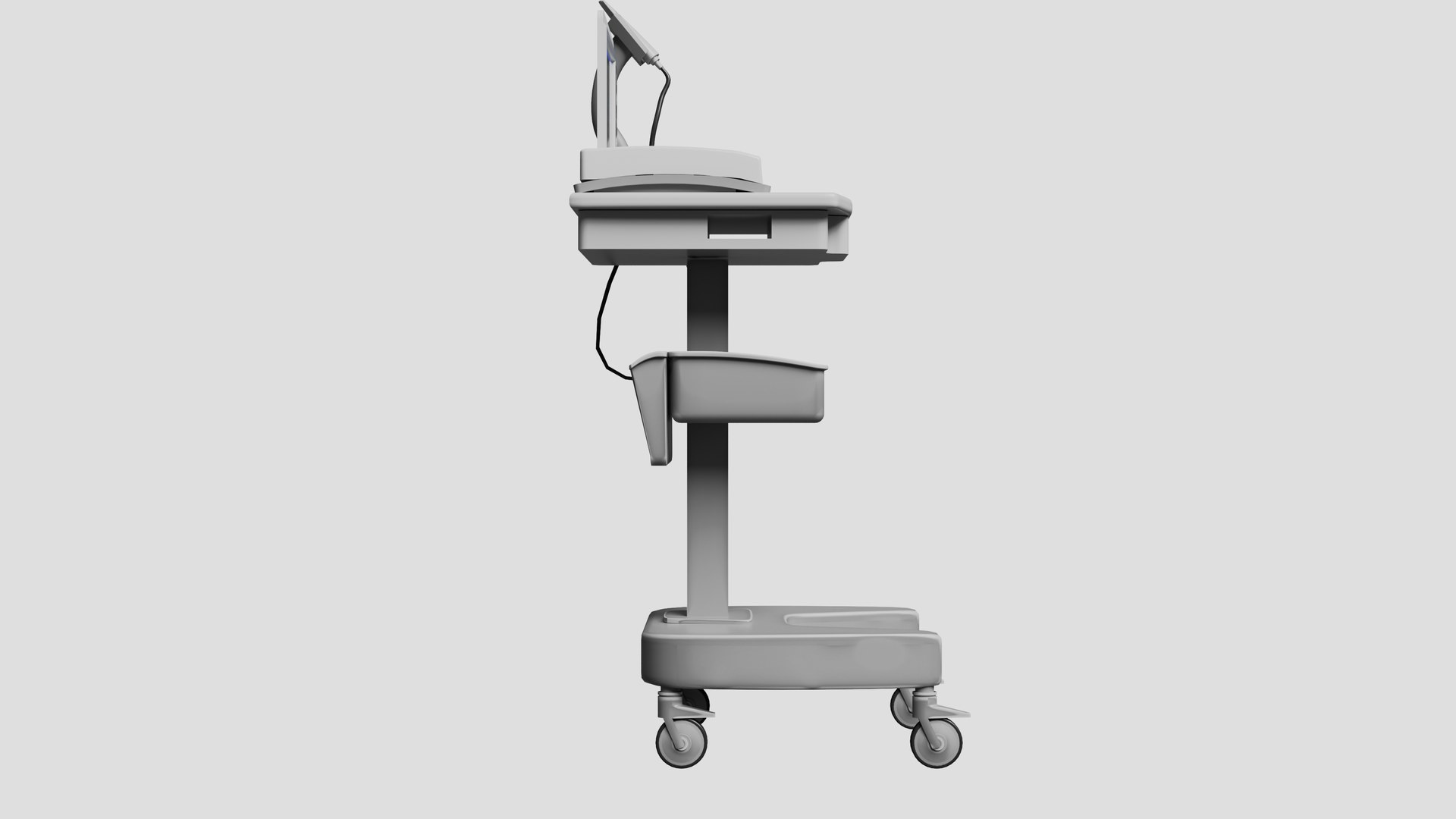 Medical EKG Device With Rolling Stand 3D - TurboSquid 2388162