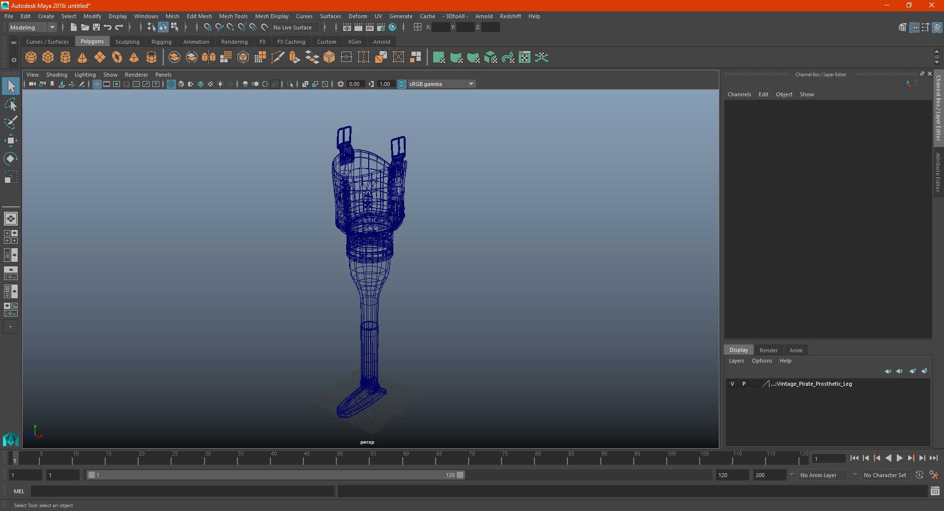 Pirate prosthetic leg model - TurboSquid 1713200