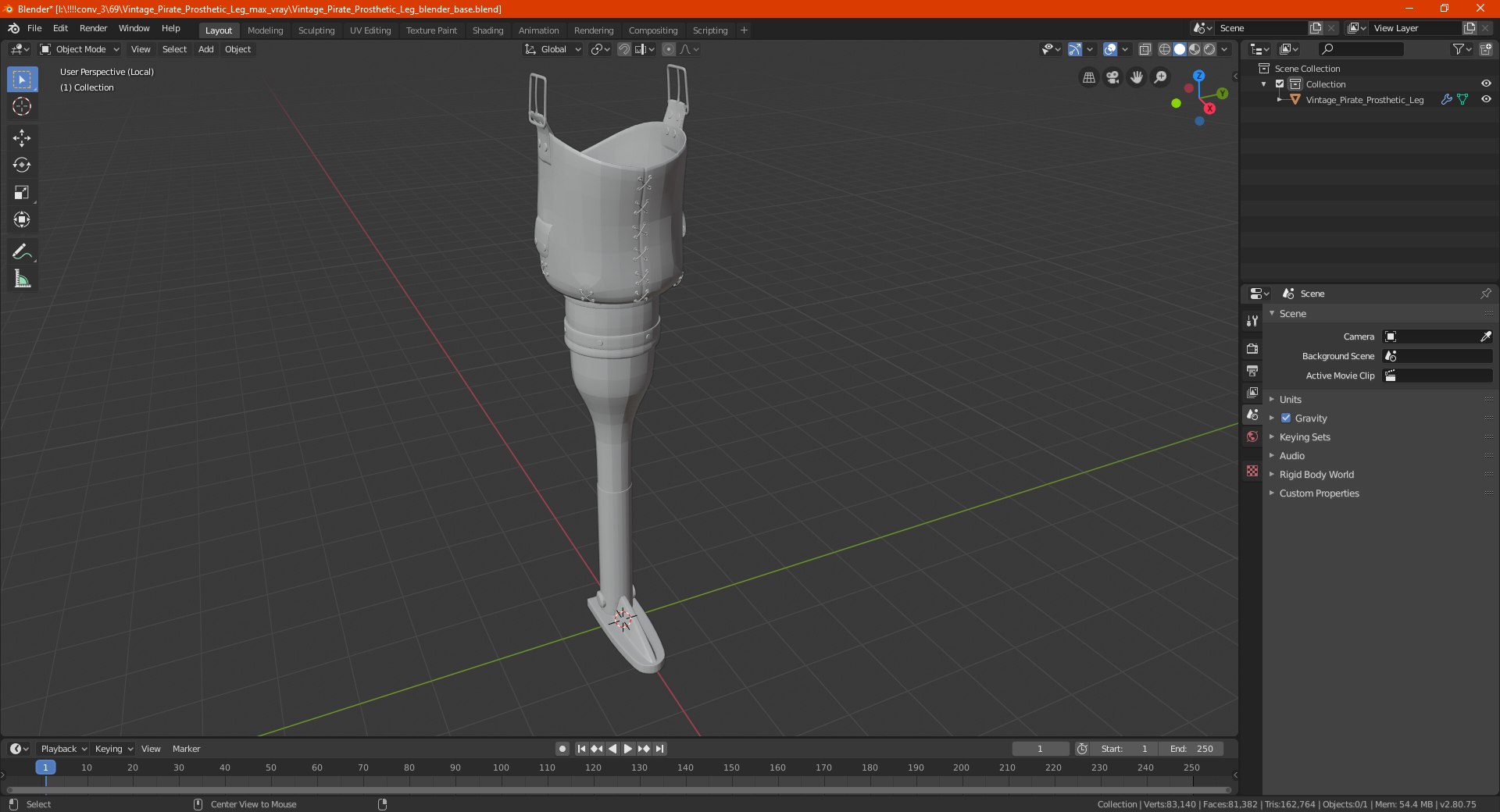 Pirate prosthetic leg model - TurboSquid 1713200