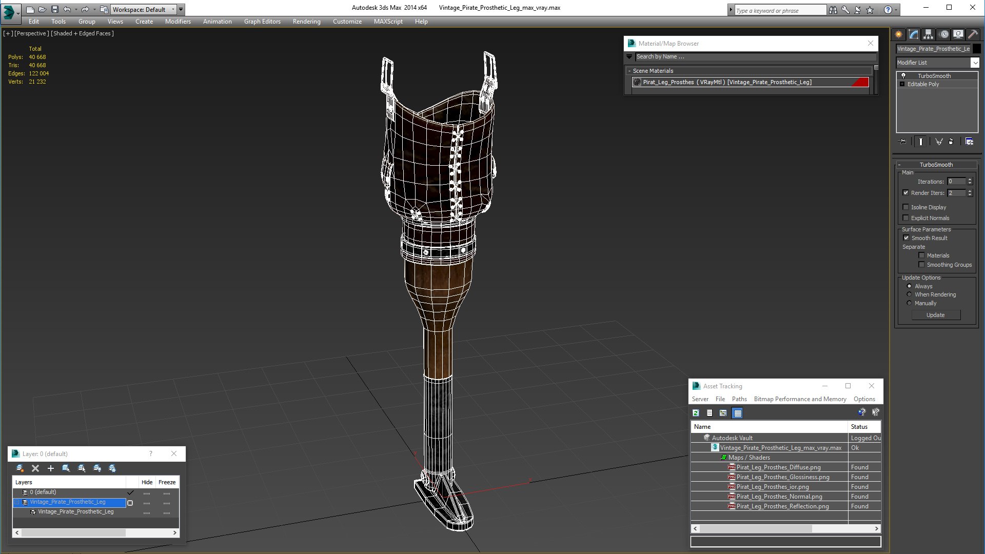 Pirate prosthetic leg model - TurboSquid 1713200