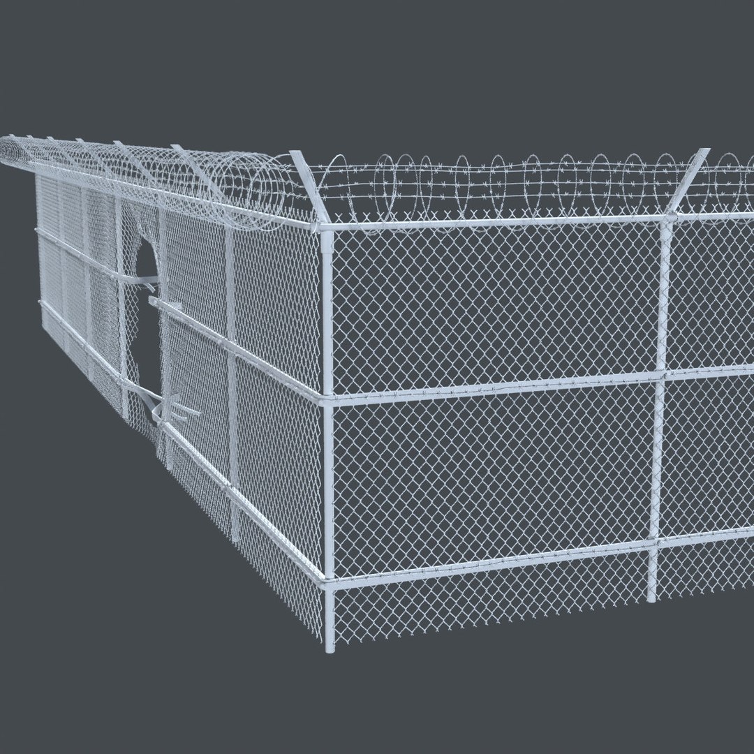 Modular Chain Link Fence High Poly 3D Model - TurboSquid 2417541