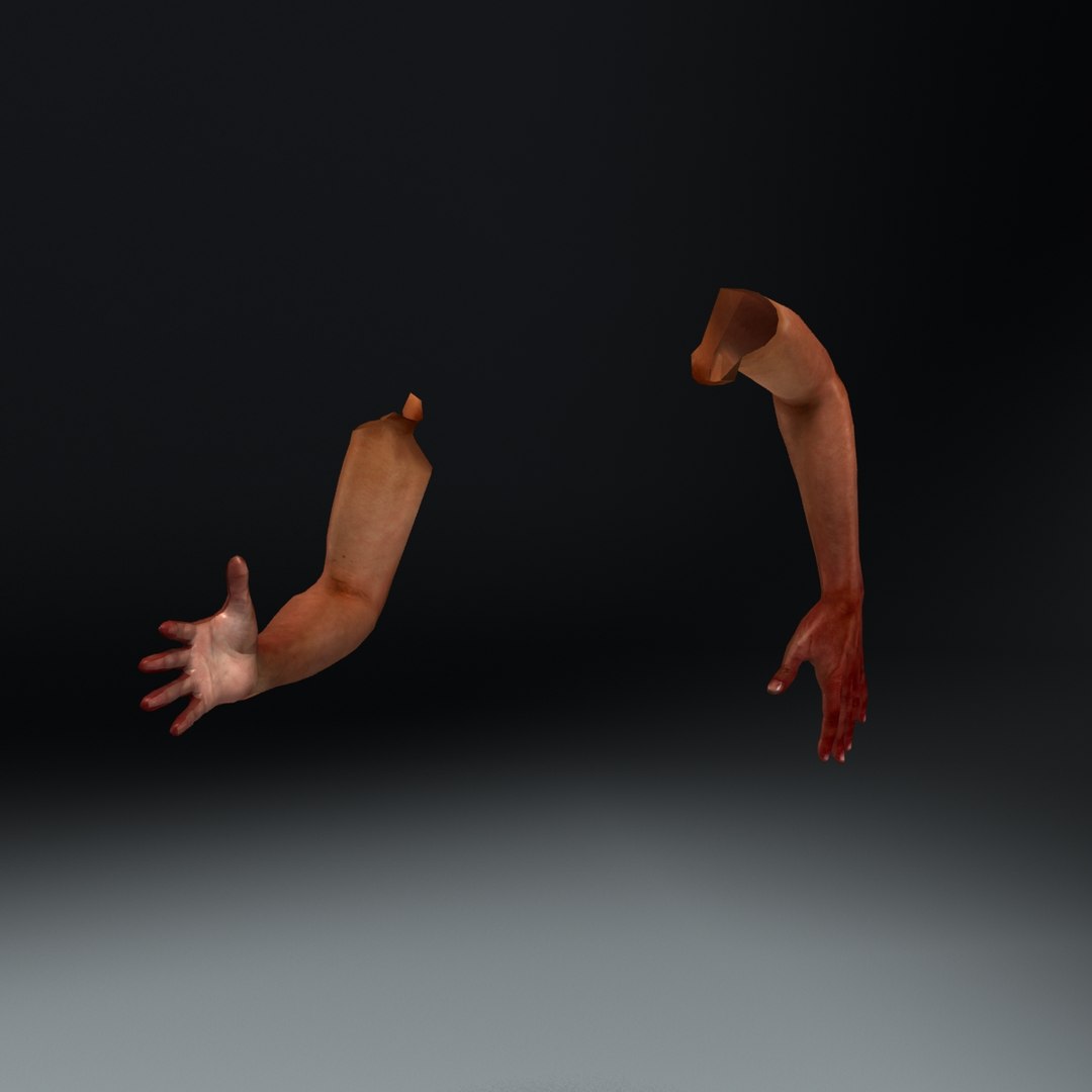 rigged male arms 3d model