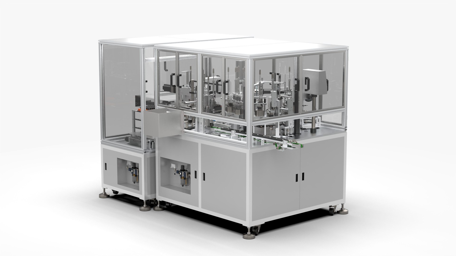 3D Automatic Micro Rotor Motor Processing And Assembly Machine Model ...