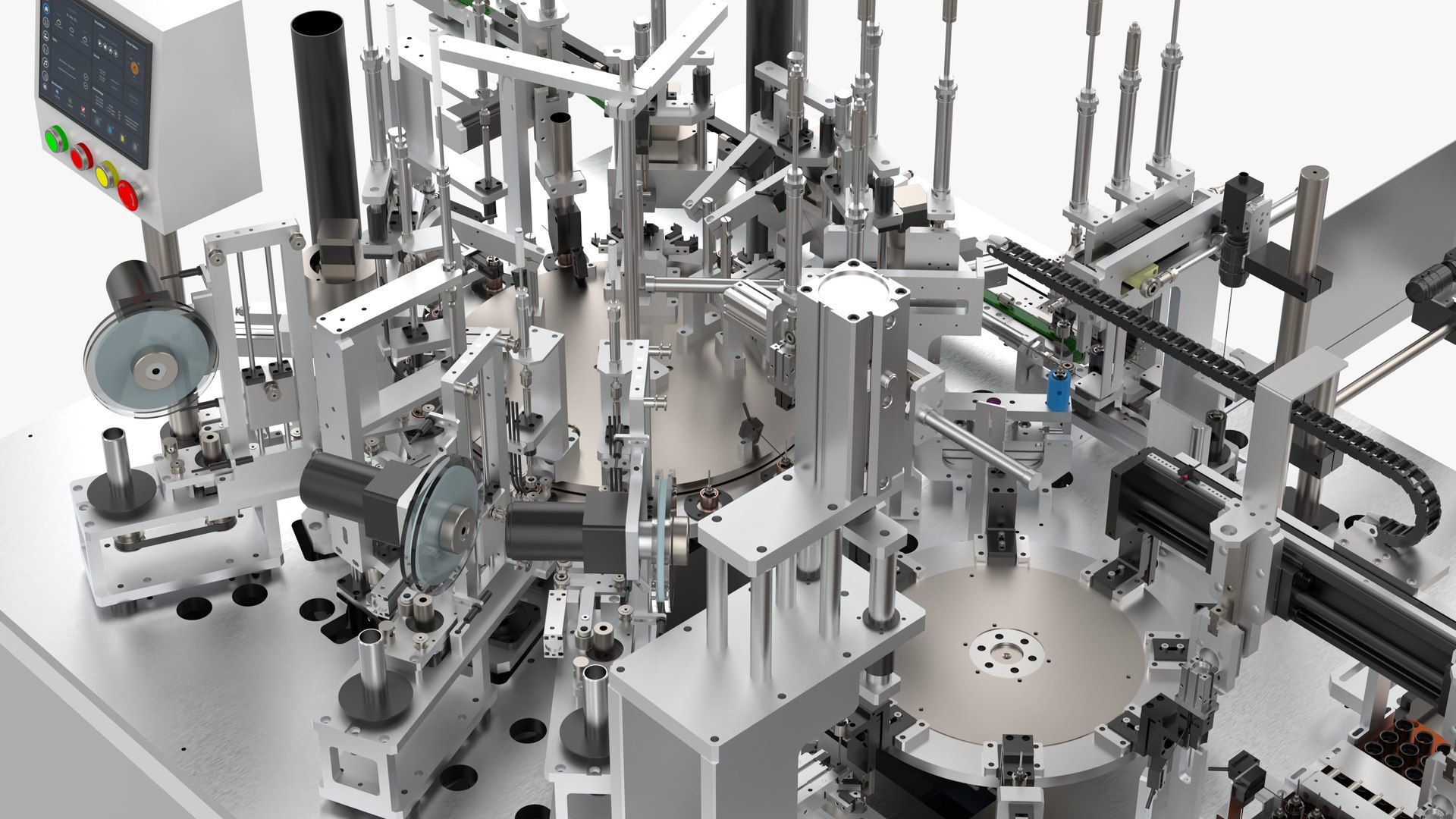 3D Automatic Micro Rotor Motor Processing And Assembly Machine Model ...