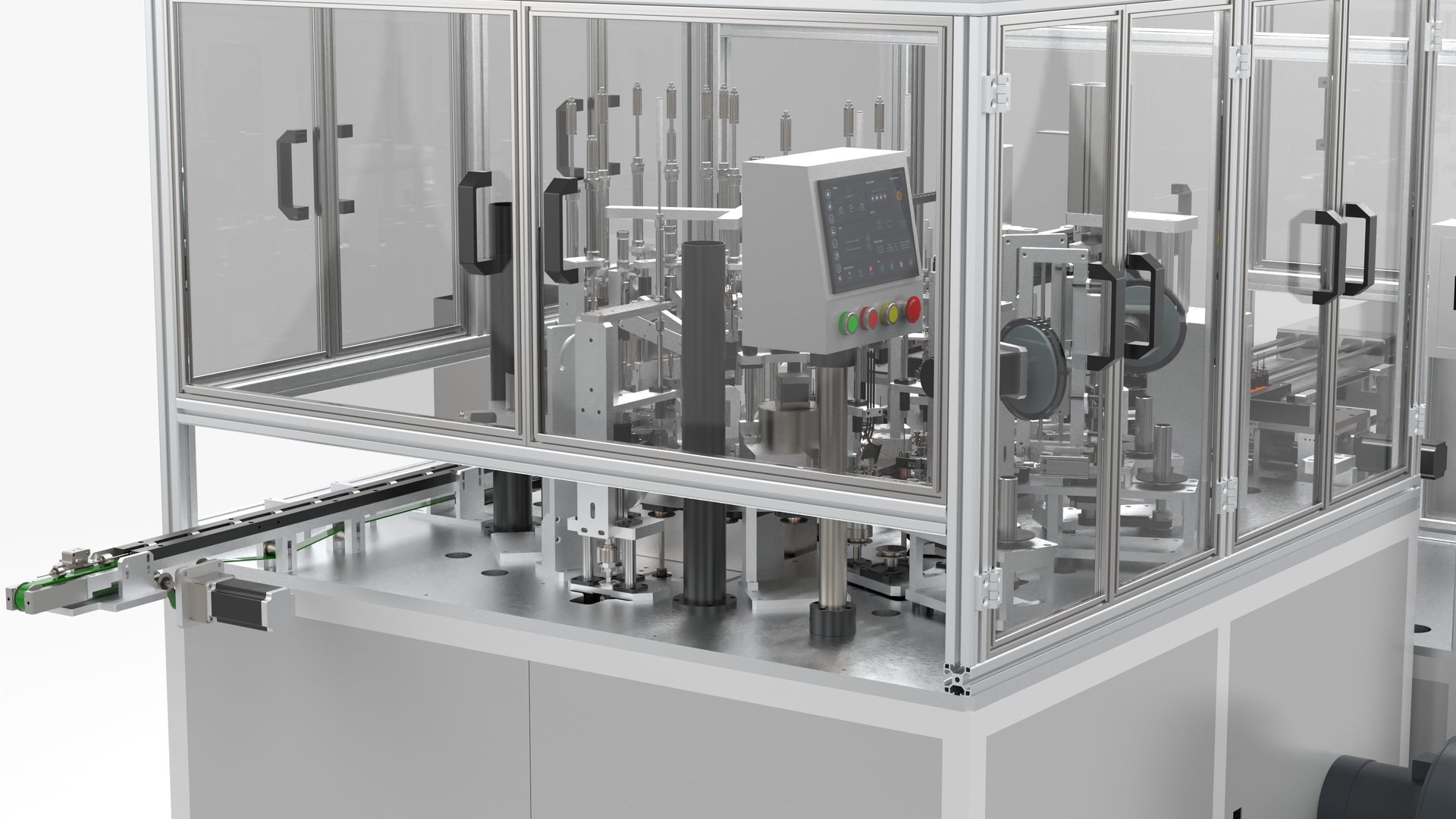 3D Automatic Micro Rotor Motor Processing And Assembly Machine Model ...