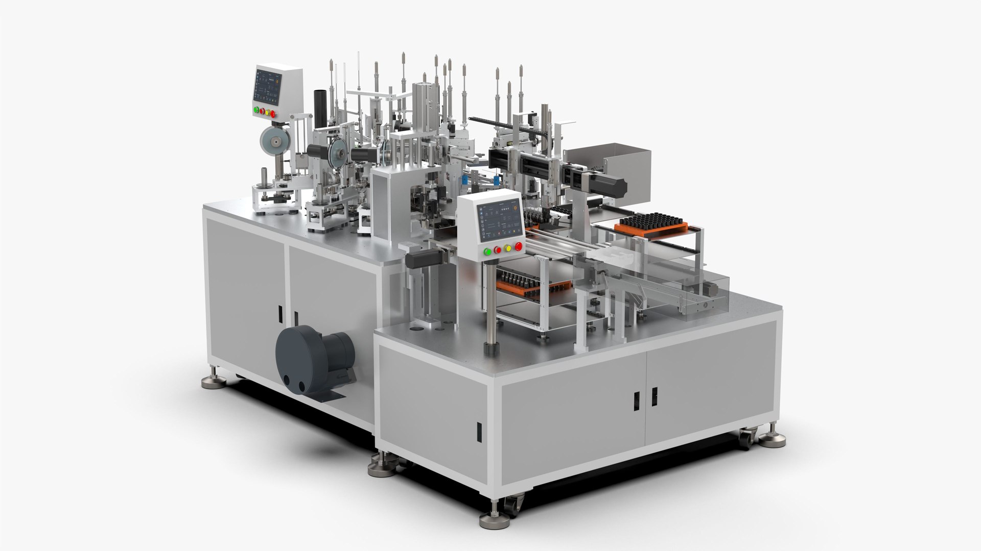 3D Automatic Micro Rotor Motor Processing And Assembly Machine Model ...