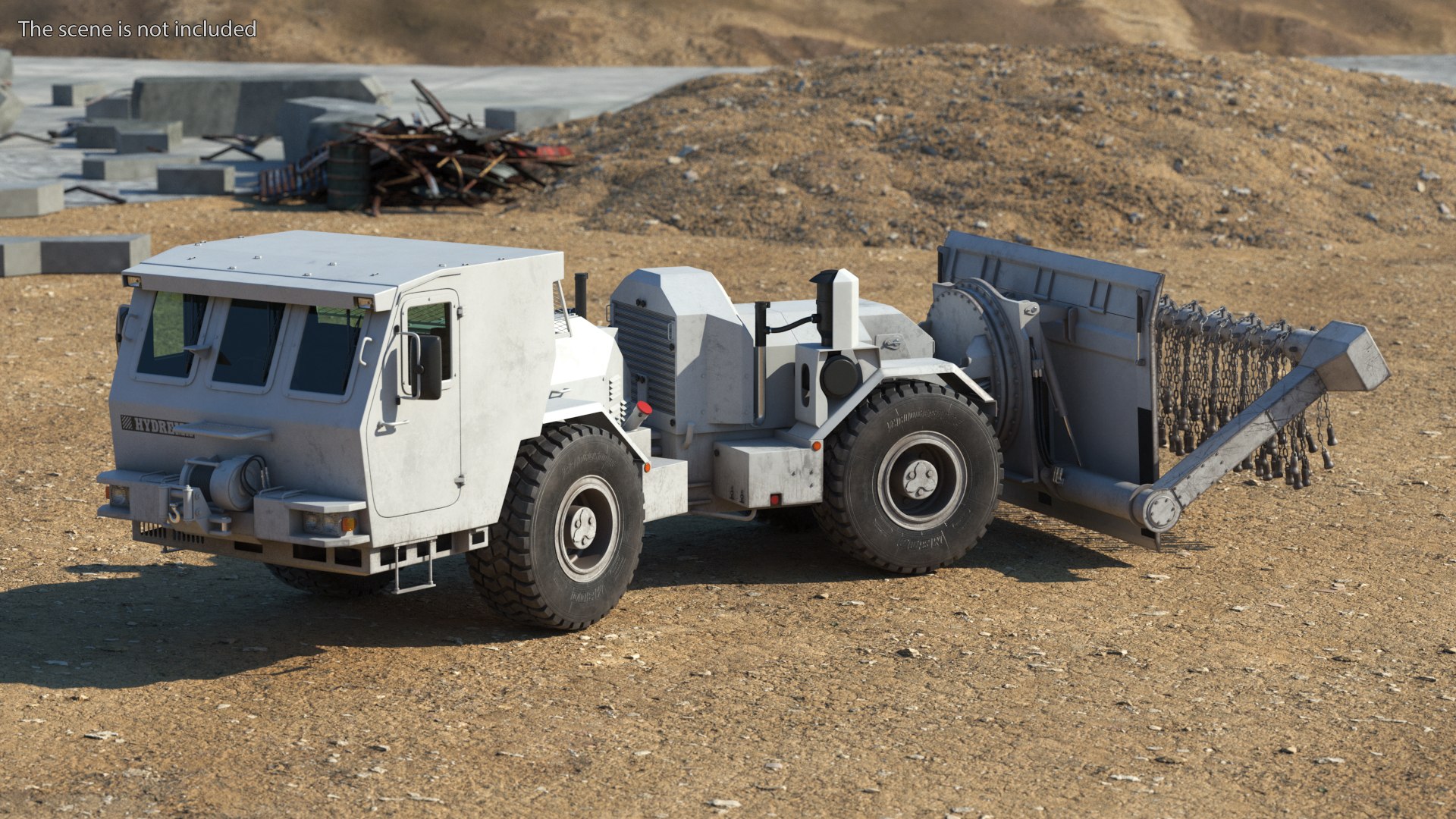 White Hydrema 910 Mine Clearing Vehicle Used Rigged Model - TurboSquid ...