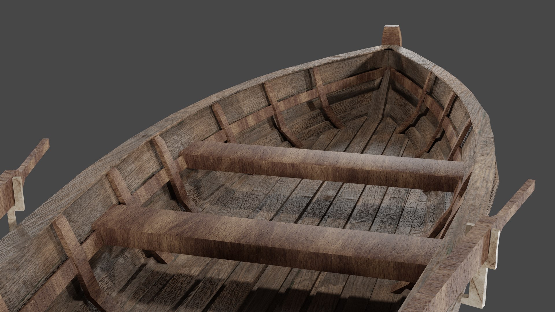 3D Wooden Boat Low Poly - TurboSquid 1865862