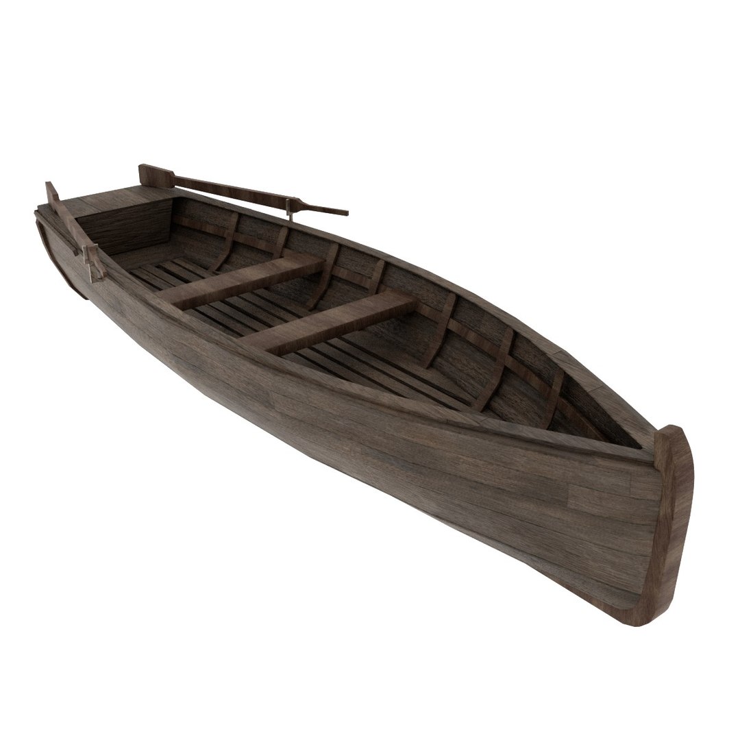 3D Wooden Boat Low Poly - TurboSquid 1865862