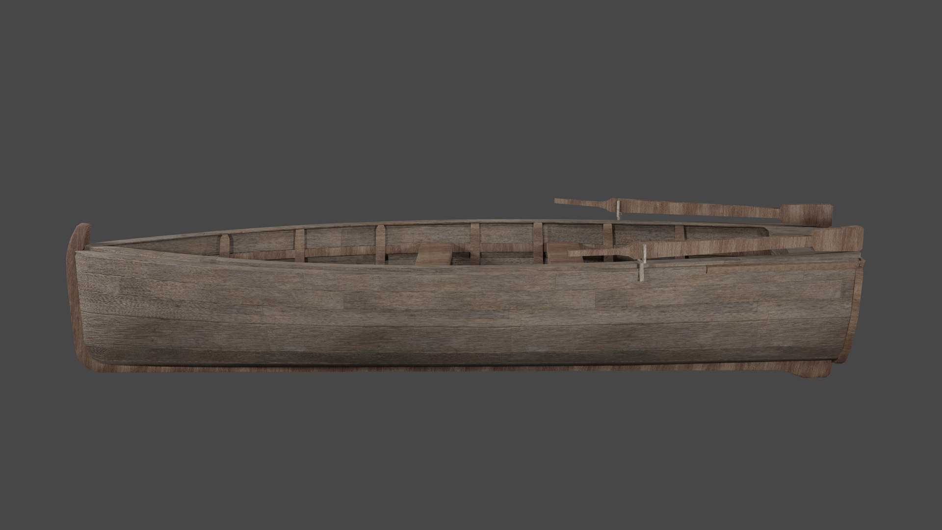 3D Wooden Boat Low Poly - TurboSquid 1865862