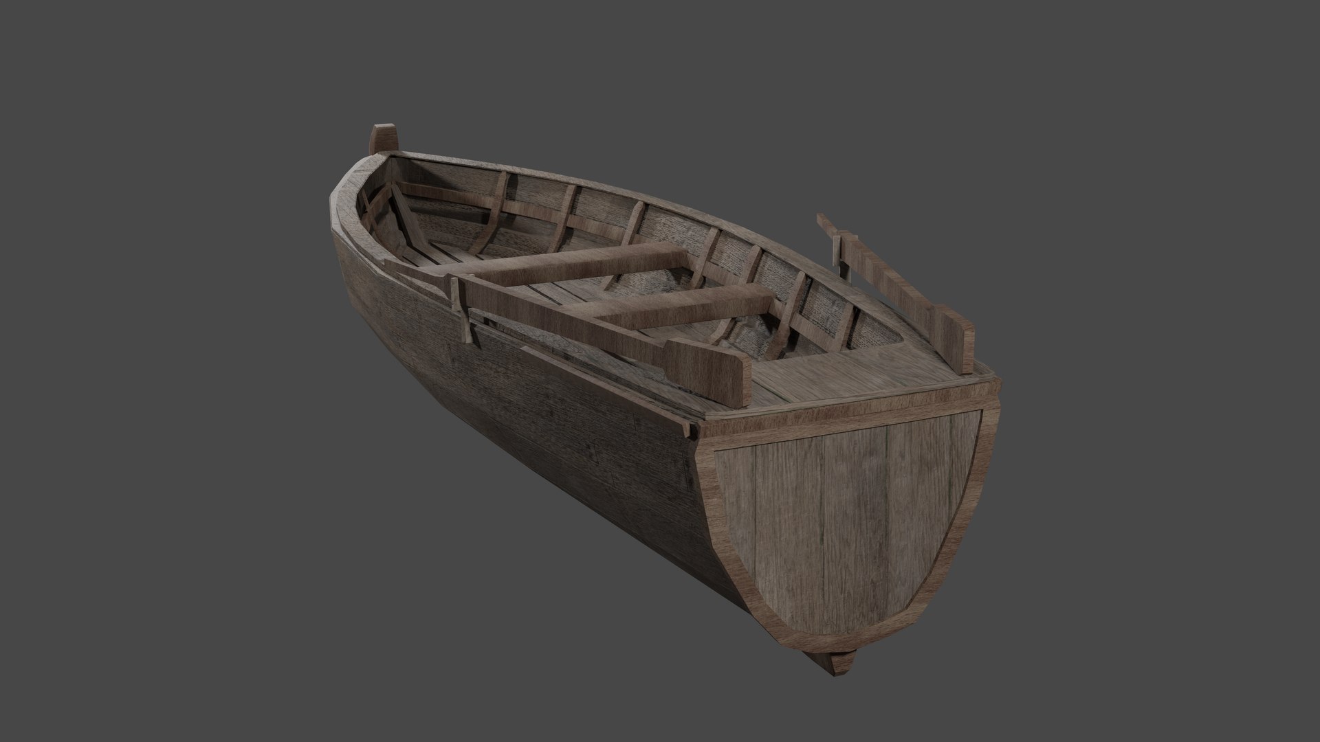 3D Wooden Boat Low Poly - TurboSquid 1865862