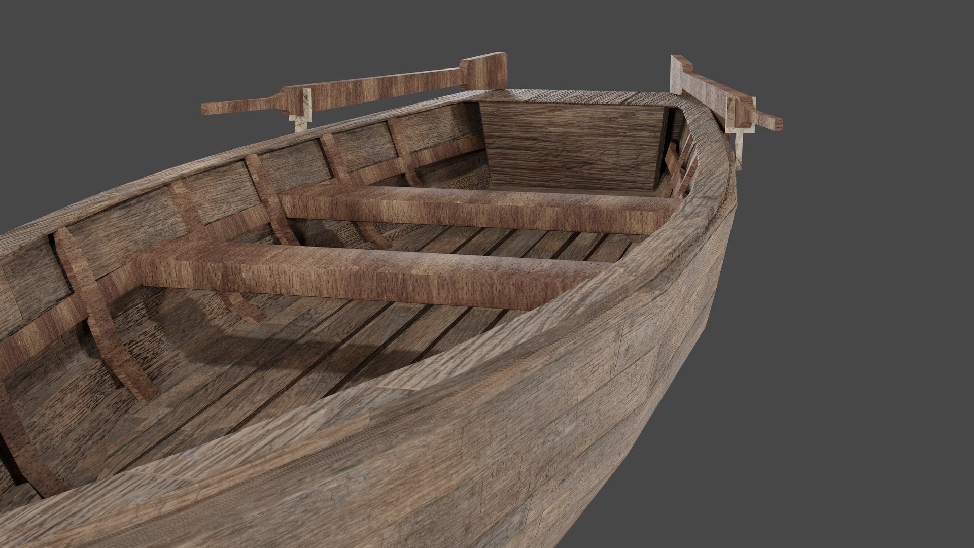 3D Wooden Boat Low Poly - TurboSquid 1865862