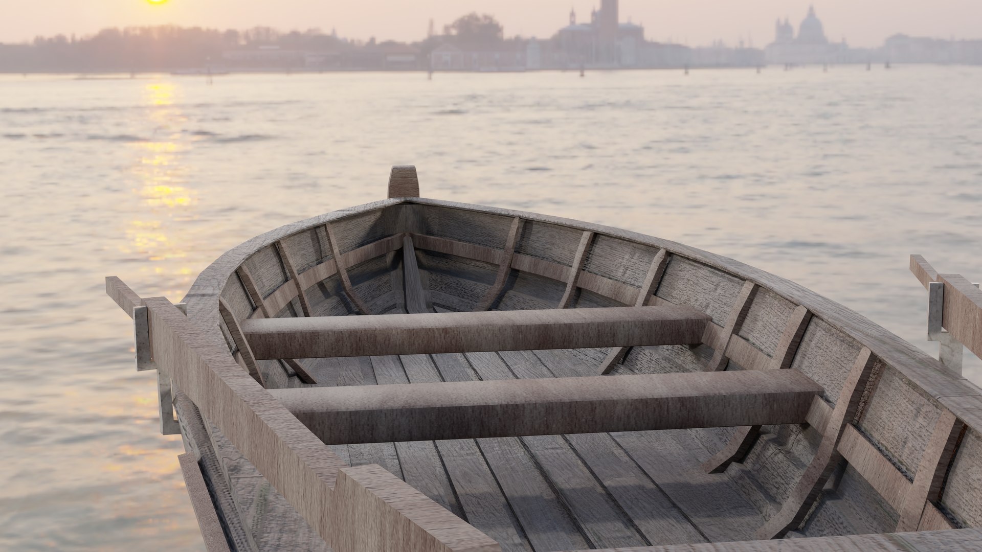 3D Wooden Boat Low Poly - TurboSquid 1865862
