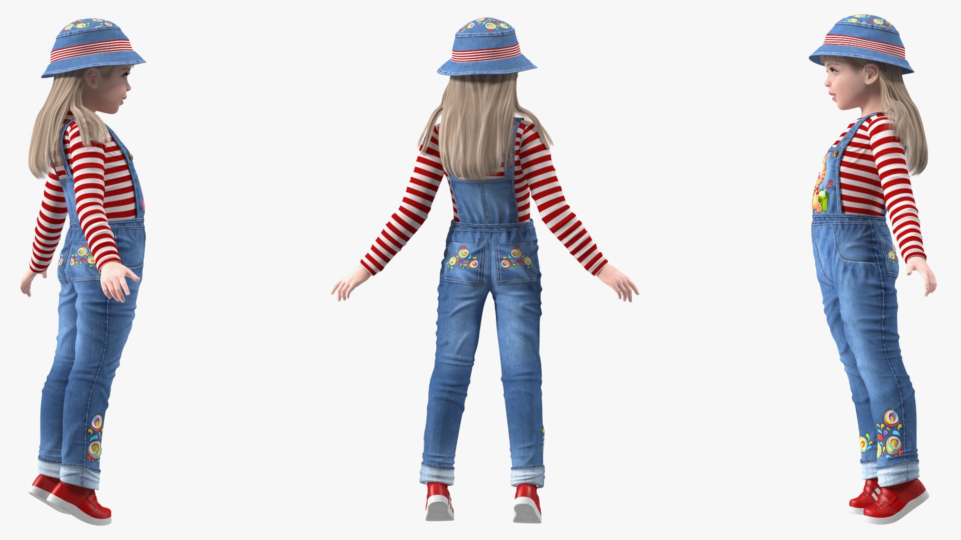 Street Style Baby Girl Rigged 3D model - TurboSquid 2080770
