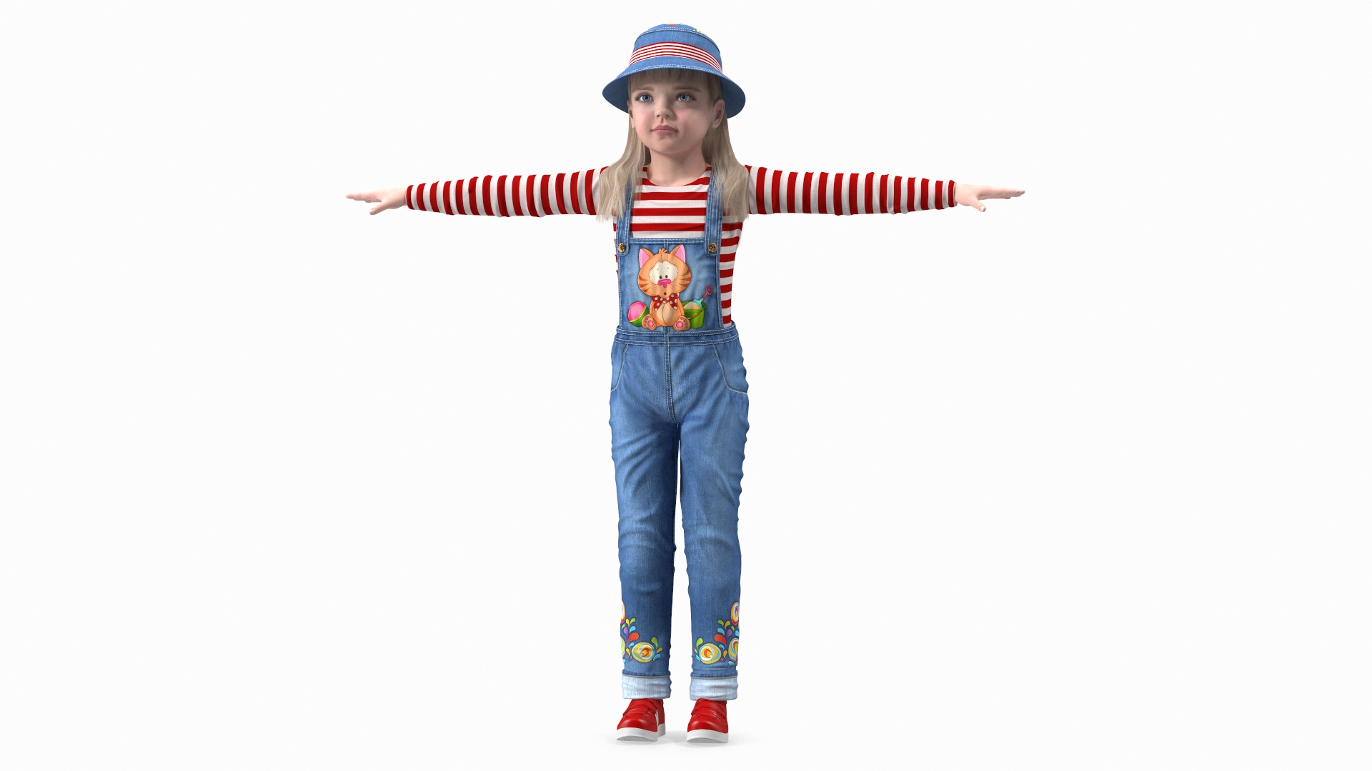 Street Style Baby Girl Rigged 3D model - TurboSquid 2080770