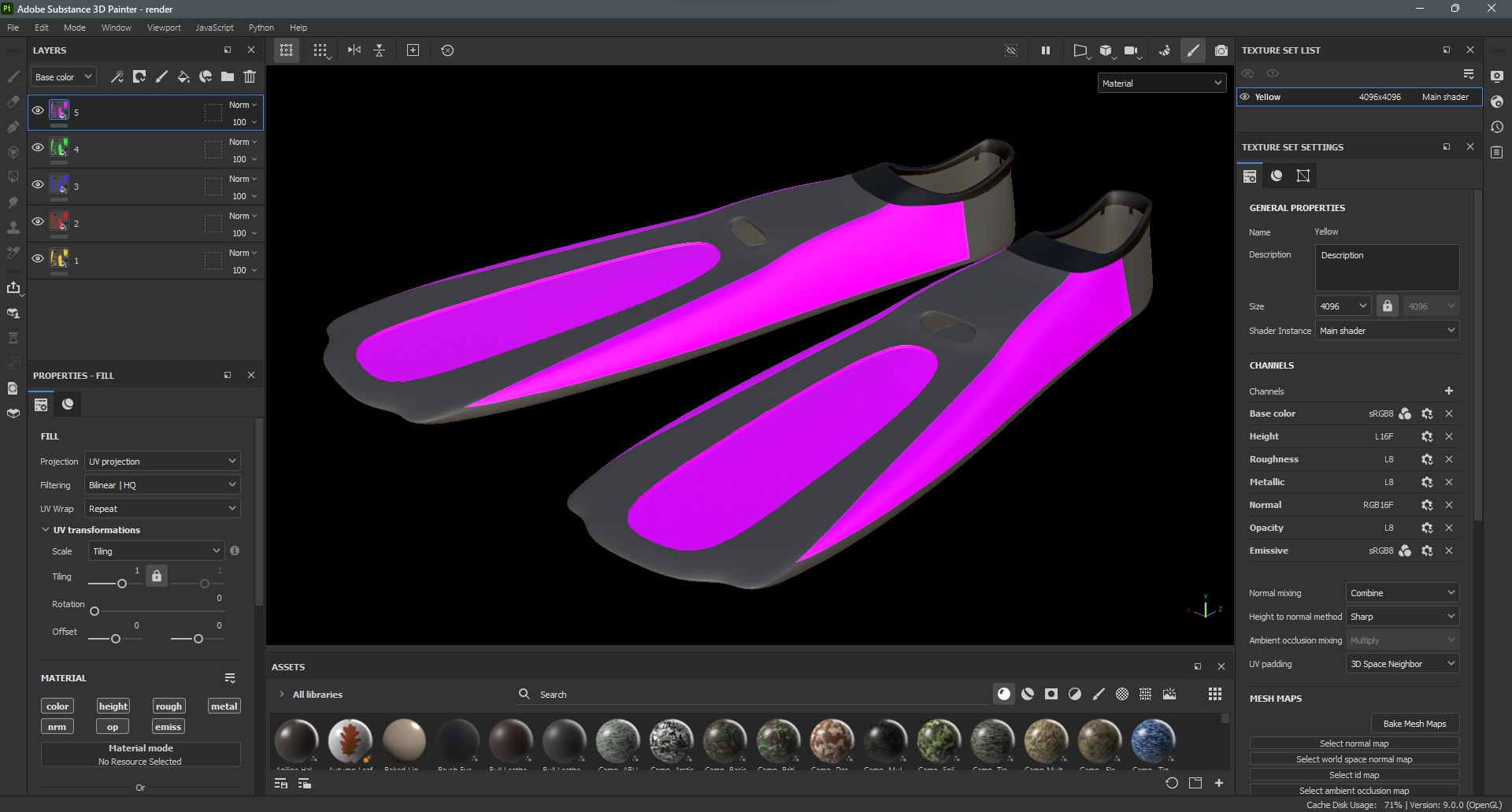 Dive Flippers Pink 3D - TurboSquid 2150986