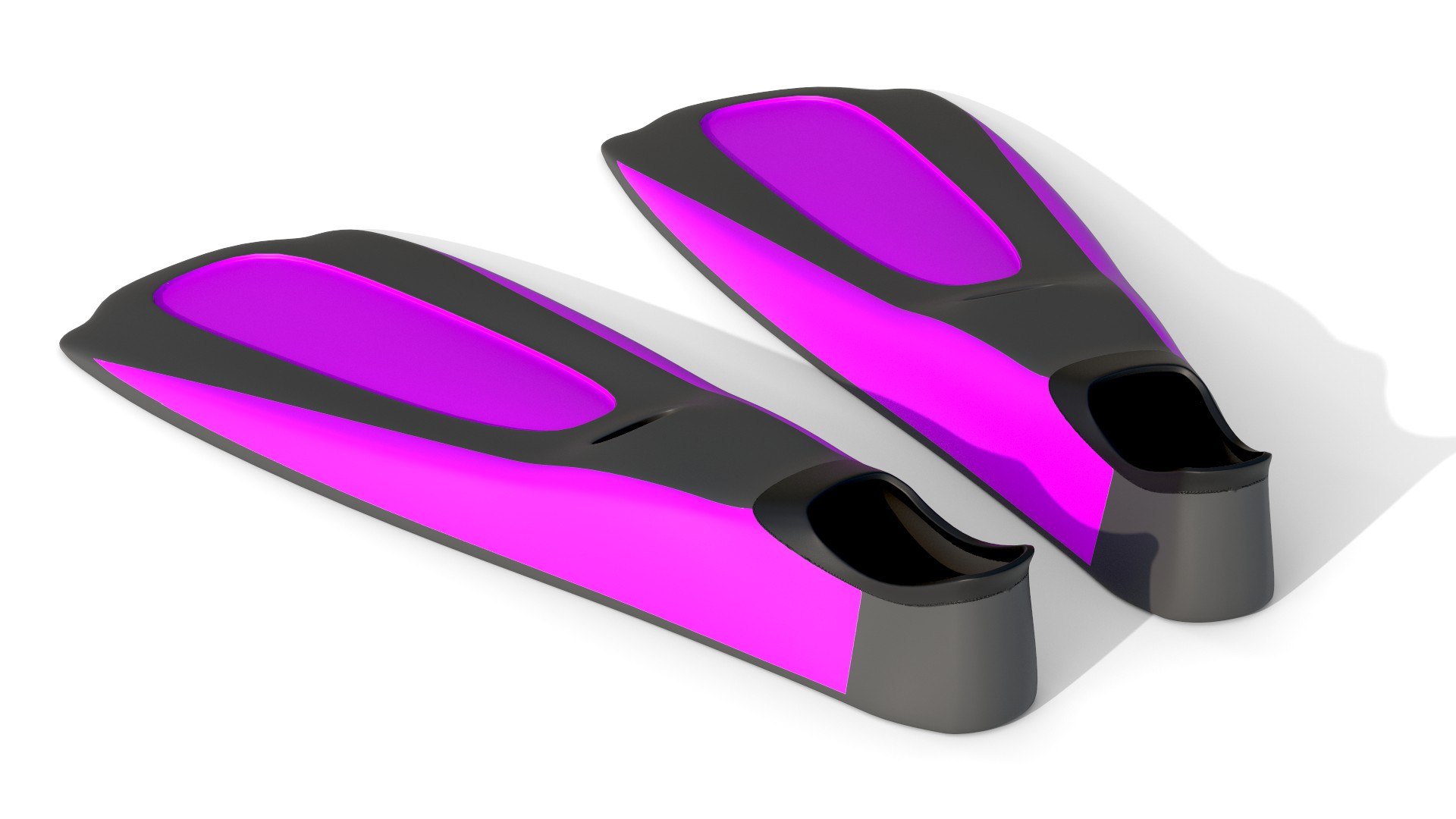 Dive Flippers Pink 3D - TurboSquid 2150986