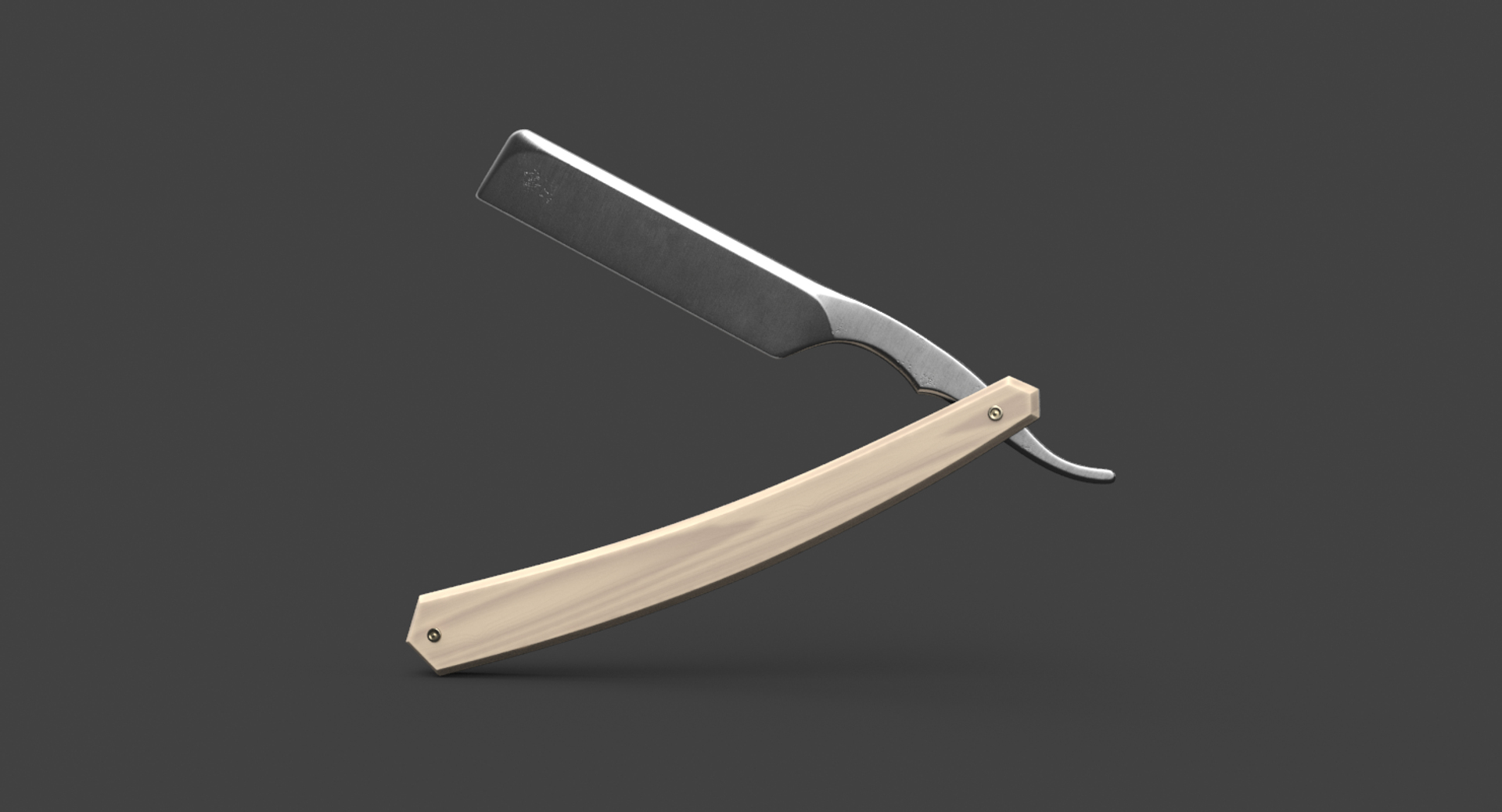Straight Razor White 3D - TurboSquid 1269890