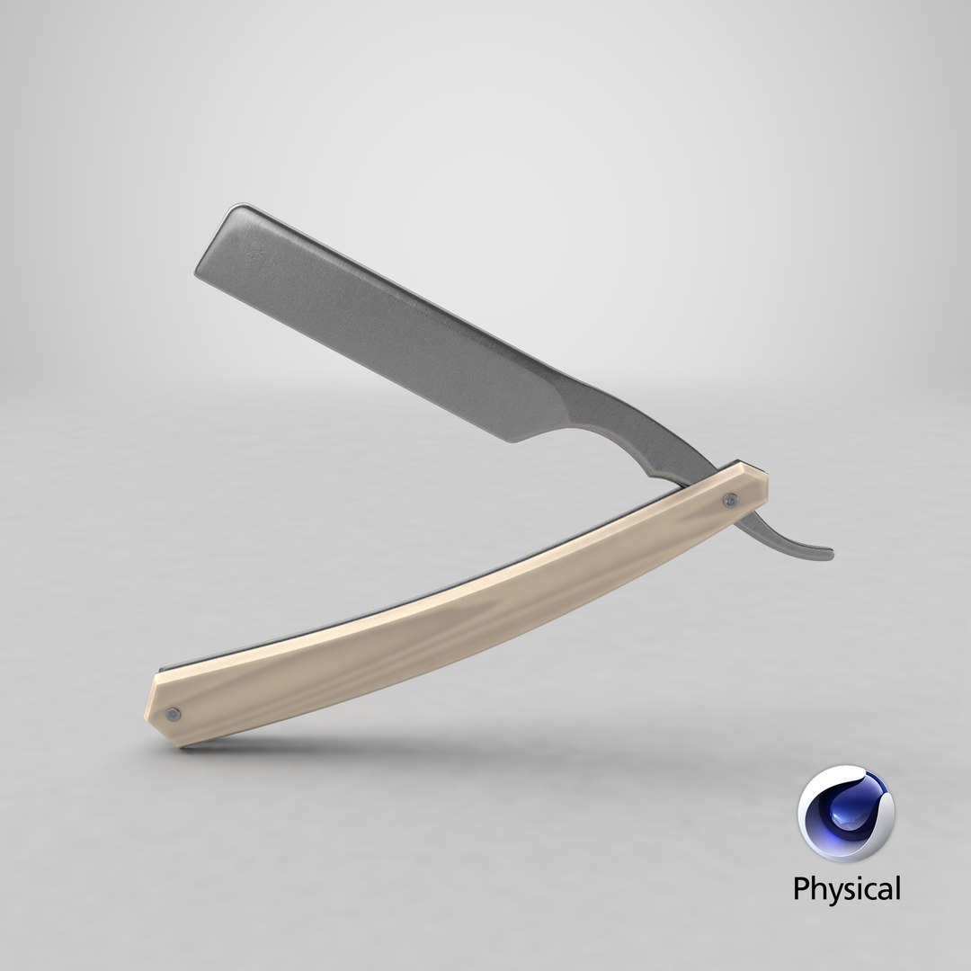 Straight Razor White 3D - TurboSquid 1269890