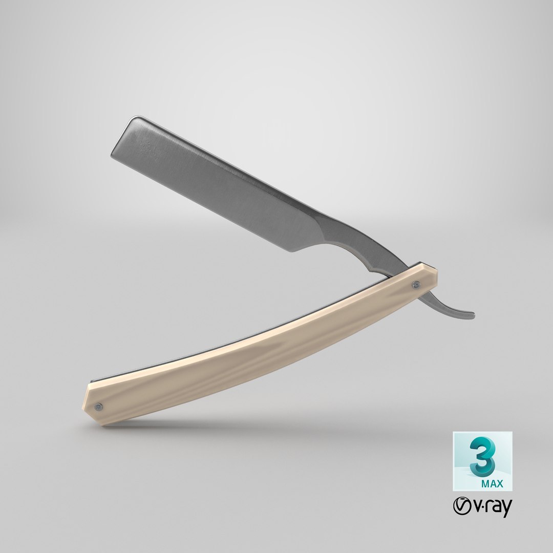 Straight Razor White 3D - TurboSquid 1269890