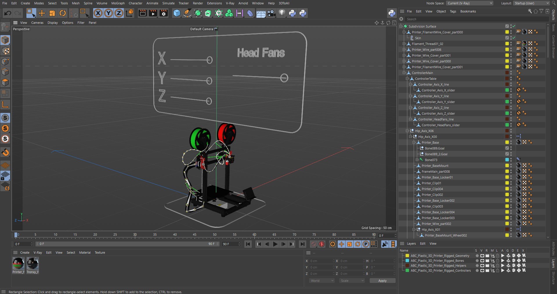 ABC Plastic 3D Printer Rigged For Cinema 4D 3D Model - TurboSquid 2502897