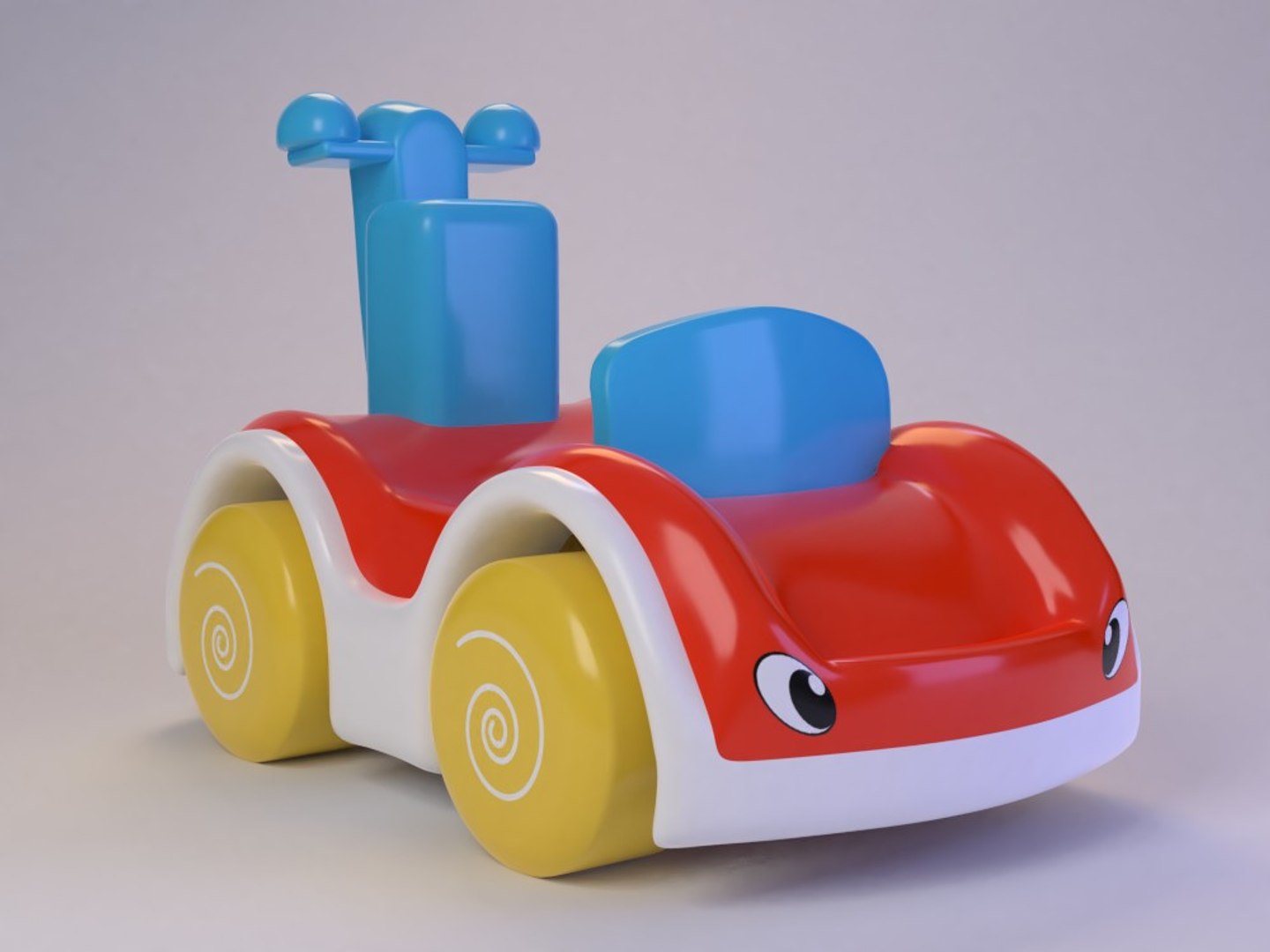 3D toy cartoon cute car model - TurboSquid 1542674