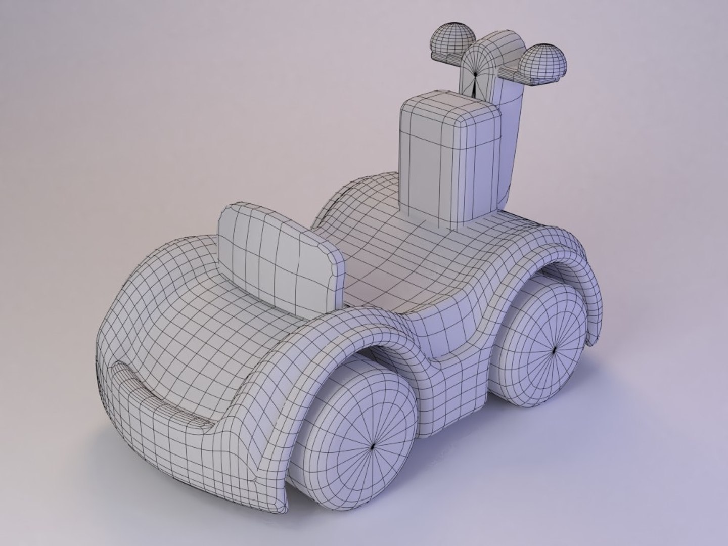 3D toy cartoon cute car model - TurboSquid 1542674
