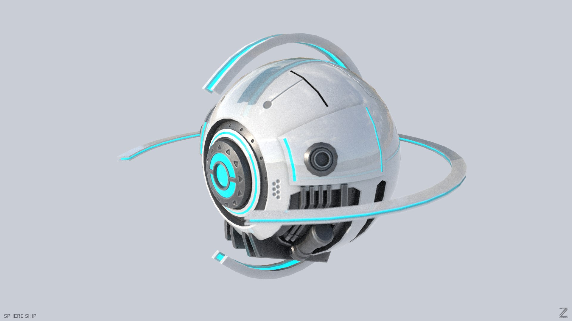 3D Sphere Ship Model - TurboSquid 2237041